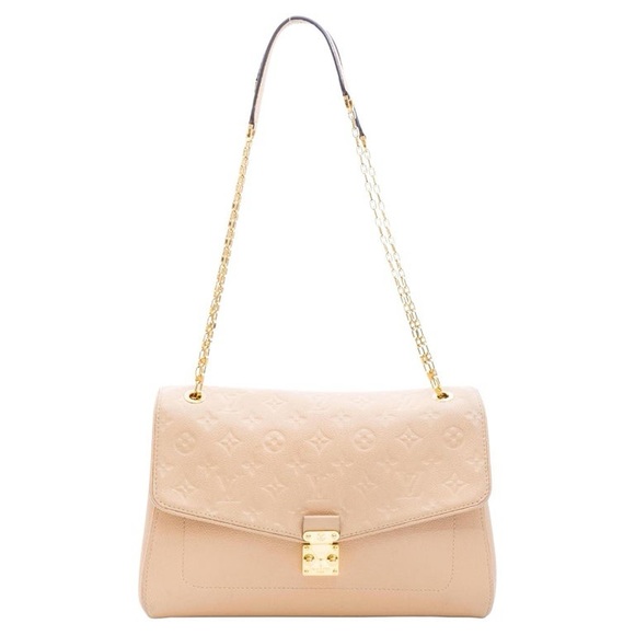 Louis Vuitton | Bags | Louis Vuitton Cream Shoulder Bag With Gold Chain ...